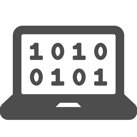 Binary Code Coding Laptop Programming Seo Icon