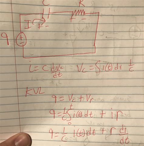 Capacitor How Does The Differential Equation For A Series Rc Circuit