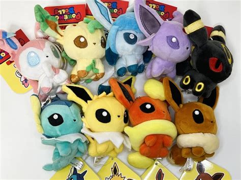 Pokemon Center Eevee Eeveelution Mocchiri Mascot Plush Keychain Set Pokédolls £112 44
