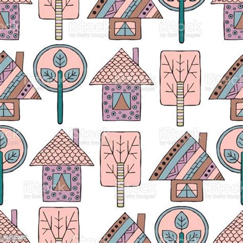손으로 그린 원활한 패턴 장식 양식에 일치 시키는 유치 한 나무 벡터 낙서 스타일 부족 그래픽 그림 장식 귀여운 손 그림 낙서의 시리즈 만화 스케치 원활한 패턴 가을에 대한