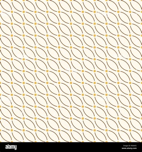 Vector Seamless Minimalistic Pattern Of Curved Lines With Dots In Nodes Modern Stylish Texture