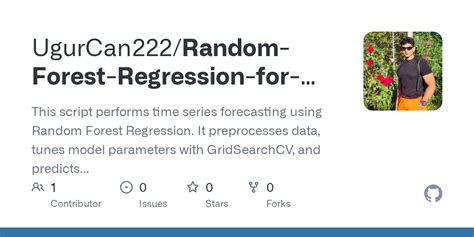 Github Ugurcan222random Forest Regression For Time Series Forecasting With Future Date