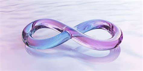An Abstract Geometric Figure Made Of Glass Shaped Like Infinity