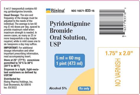 Pyridostigmine Bromide Oral Solution Package Insert Prescribing Information