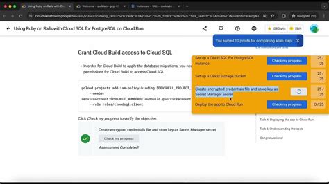 Using Ruby On Rails With Cloud Sql For Postgresql On Cloud Run Gsp943