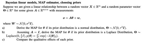 Solved Bayesian Linear Models Map Estimator Choosing