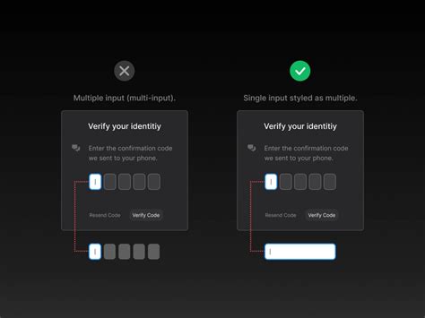 One Input Vs Multiple Inputs For Confirmation App Interface Design App Design Inspiration
