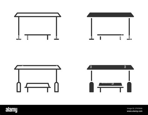 bus stop icon vector illustration stock vector image and art alamy