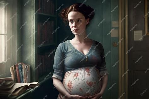 Pregnant Woman With A Big Belly Ai Generated Premium Ai Generated Image
