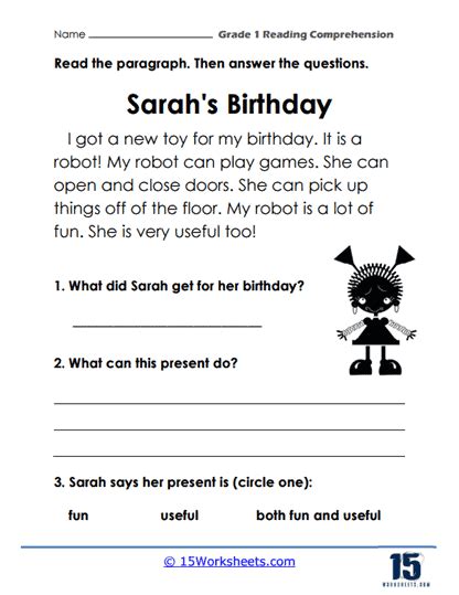 Grade 1 Reading Comprehension Worksheets Itsy Bitsy Fun Worksheets Library