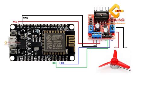 สอนใช้งาน Nodemcu Esp8266 ควบคุมมอเตอร์ Dc หมุนซ้าย หมุนขวา ขาย