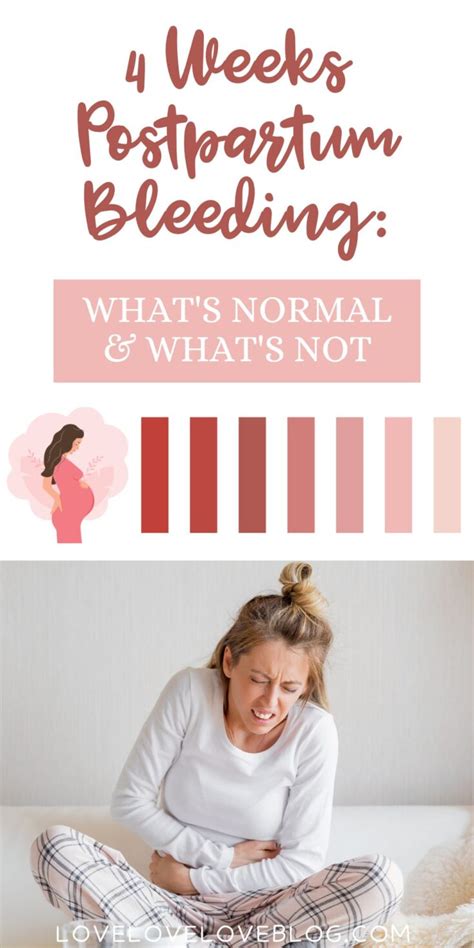 4 Weeks Postpartum Bleeding Whats Normal And Whats Not The Mom Love Blog