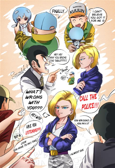 Ayanami Rei Android 18 Kuririn And Rei Chikita Neon Genesis