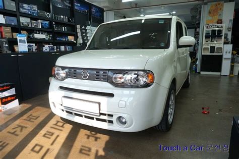 닛산 큐브 3세대 S모델 사제 오토라이트 장착 In 터치어카 네이버 블로그