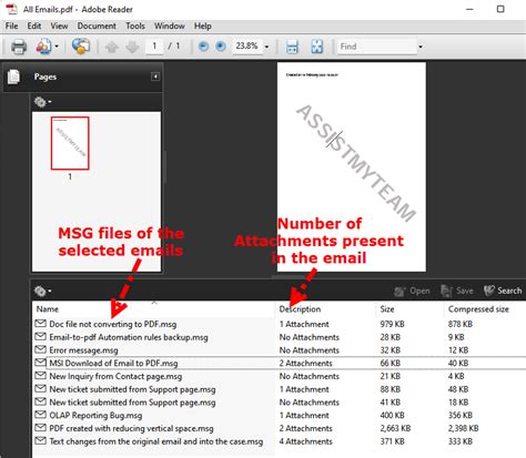 Combine Multiple Emails Into One Pdf With Attachments Assistmyteam