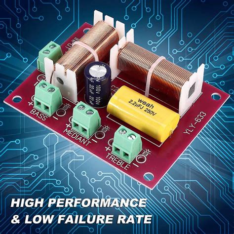 2pcs 200w 3 Way Audio Speaker Crossover Treble Midrange Bass