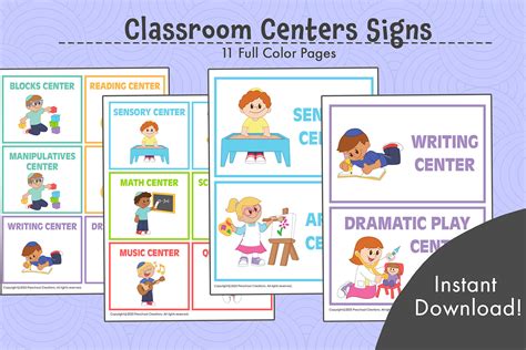 Printable Classroom Center Signs Comp Preschool Center Labels 10