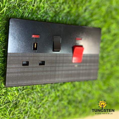 Luxury Two Tone Black Cooker Socket Tungsten Electricals