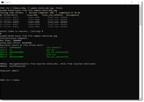 Using Scdbg To Find Shellcode Sans Internet Storm Center
