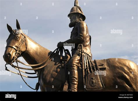 Statue Of Col James Macleod At Fort Calgary Mountie Museum In Calgary