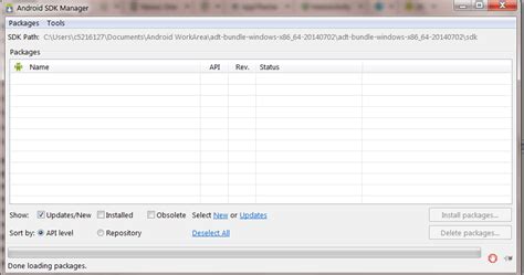 eclipse android sdk manager installed only api 20 stack overflow