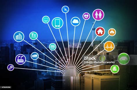 스마트 시티와 인터넷의 것 처럼 트리 다이어그램 시각적 추상 이미지 무선 기술에 대한 스톡 사진 및 기타 이미지 무선 기술 아이콘 연결 Istock