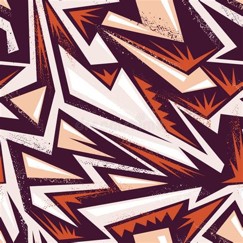 Abstract Urban Pattern With Curved Geometry Pattern With Grunge Spots Stock Vector