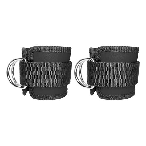 1 Pair Ankle Strap For Cable Machines Gym Workout Kickback Cuffs Leg