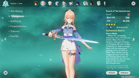 This Sword Looks So Good On Jean Swimsuit Rgenshinimpact