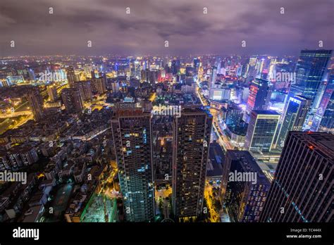Chengdu City Skyline Stock Photo Alamy