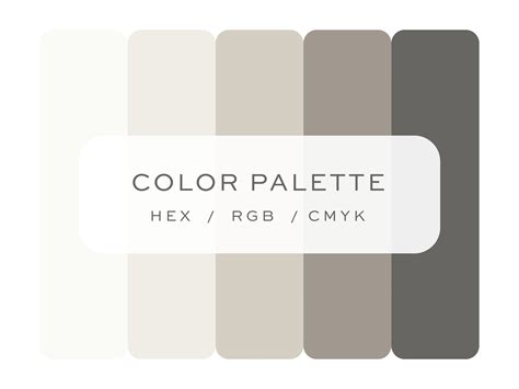 Greige Color Palette For Website Brand Palette Color Palette Hex