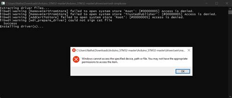 installing drivers access is denied · issue 821
