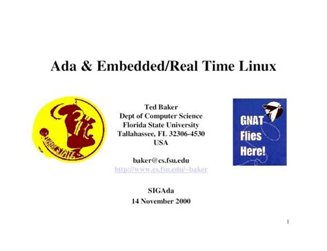 Pdf Ada And Embeddedreal Time Linux€¦ · • Ada Real Time Kernel Beneath Dos Linux Handlers