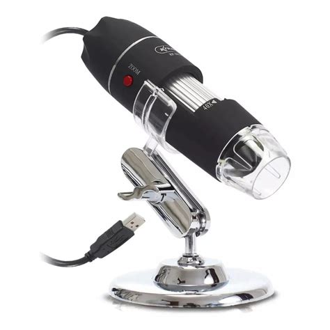 Microscópio Digital Knup Kp 8012 Ampliação Max 1000x Luz Led Em