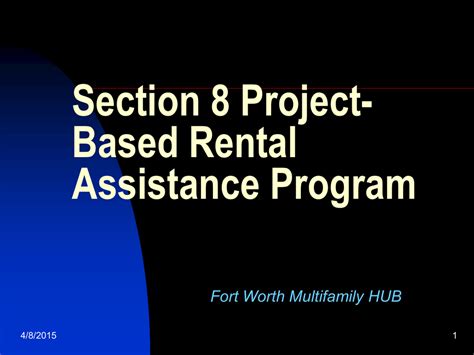 Section 8 Project Based Rental Assistance Program