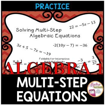 Solving MultiStep Equations By Algebra Accents TPT
