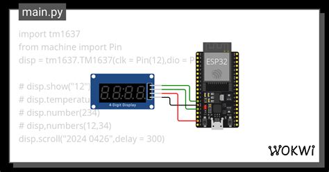 tm1637 wokwi esp32 stm32 arduino simulator