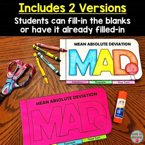 Mean Absolute Deviation Booklet By Math In Demand Tpt