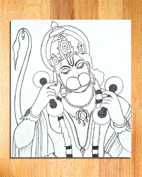 Shree Hanuman Drawing For Beginners Lord Shree Hanuman Drawing Step