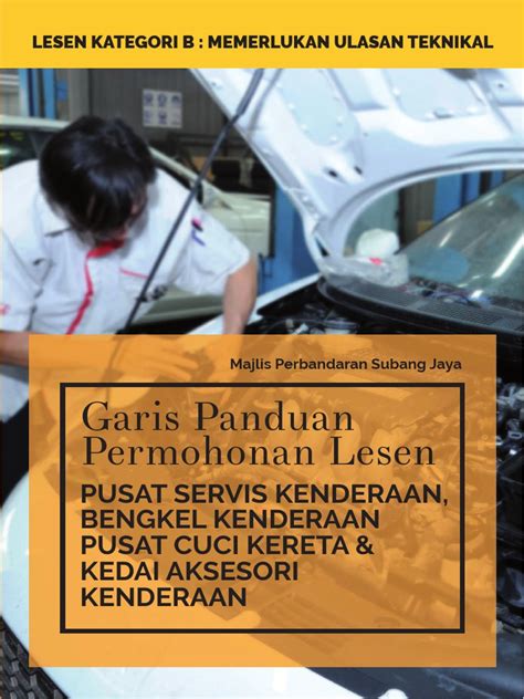 Garis Panduan Permohonan Lesen Pusat Servis Kenderaan Bengkel