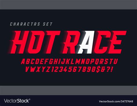 Dynamic Alphabet Design Letters And Royalty Free Vector