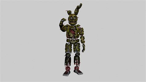 Springtrap Model Posed Download Free 3d Model By Theironwolf13 Potatoes42 [64d5845