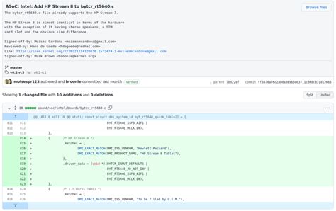 Adding Proper Audio Support For The Hp Stream 8 Tablet In The Linux