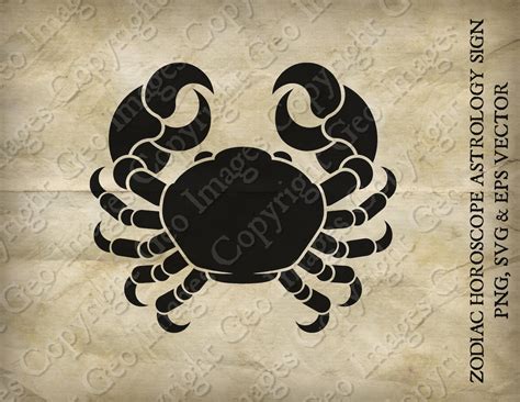 Cancer The Crab Zodiac Horoscope Sign Symbol Icon Astrology Birth Star
