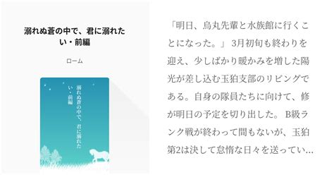 4 溺れぬ蒼の中で、君に溺れたい・前編 分かりやすい先輩と鈍すぎる後輩のあれそれ ロームの小説 Pixiv