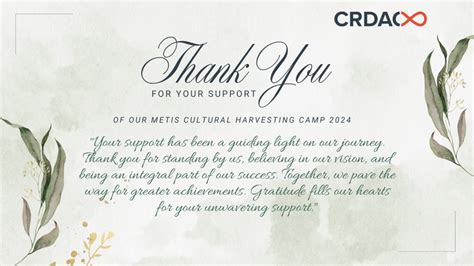 Thank You To Our Sponsors Of Conklin Métis Culture Camp Crdac