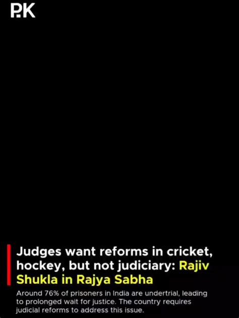 Rajiv Shukla In Rajya Sabha Judges Seek Reforms In Cricket And Hockey
