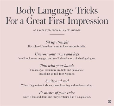 Body Language Tips For First Impression Artofit