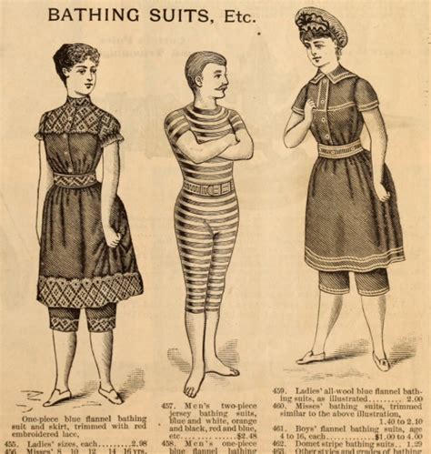 Victorian Swimsuits Patterns Costumes Edwardian Bathing Suits