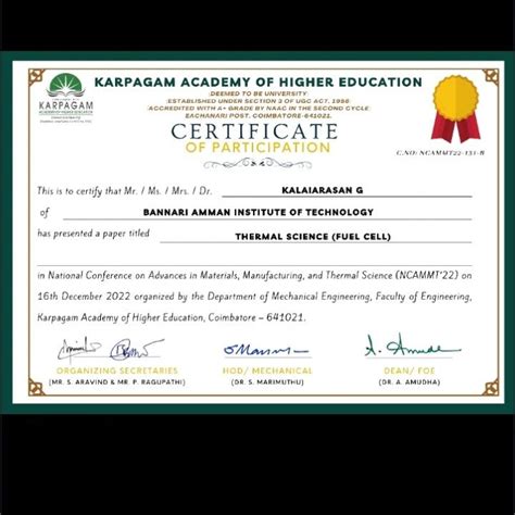 Kalai Arasan On Linkedin Research Innovation Paperpresentation Karpagaminstituteoftechnology